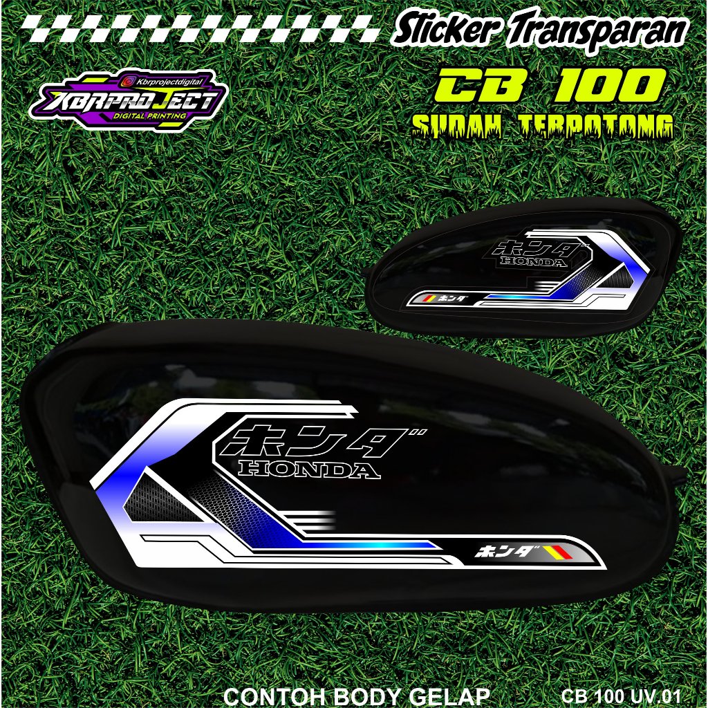 Cb 100 PREMIUM TRANSPARENT STRIPING STICKERS COOL MOTORCYCLE LIS ...