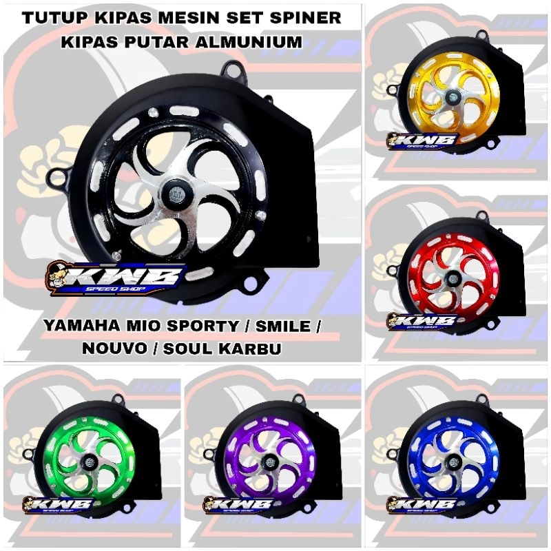 MESIN Close the engine fan cover set aluminum rotary spinner pnp yamaha ...