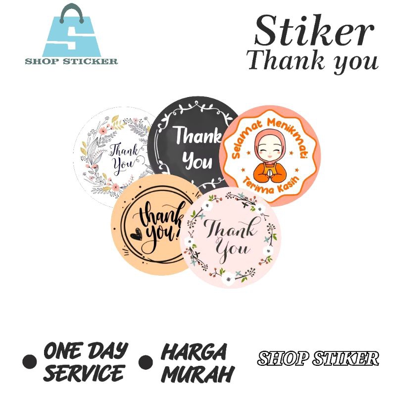 Thank You Label Stickers / Round Greeting Stickers / Sticky Stickers ...