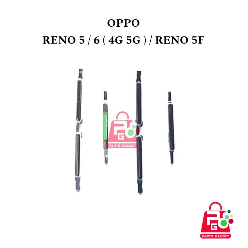 TOMBOL Oppo Reno 5 6 4G 5G 5F Power On Off Volume Outer Button Rubber ...