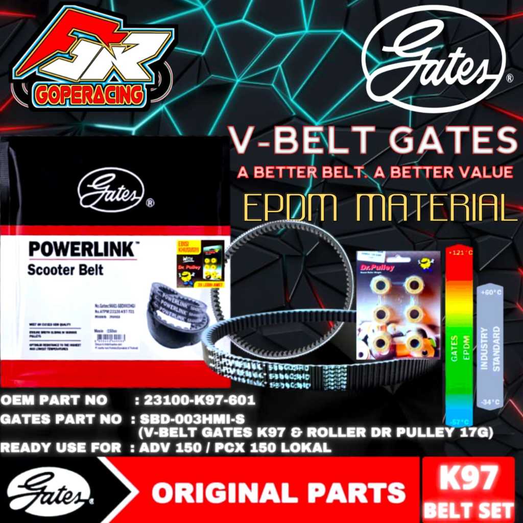 LOKAL Van BELT SET GATES POWERLINK ADV 150 PCX 150 LOCAL K97 ROLLER DR ...