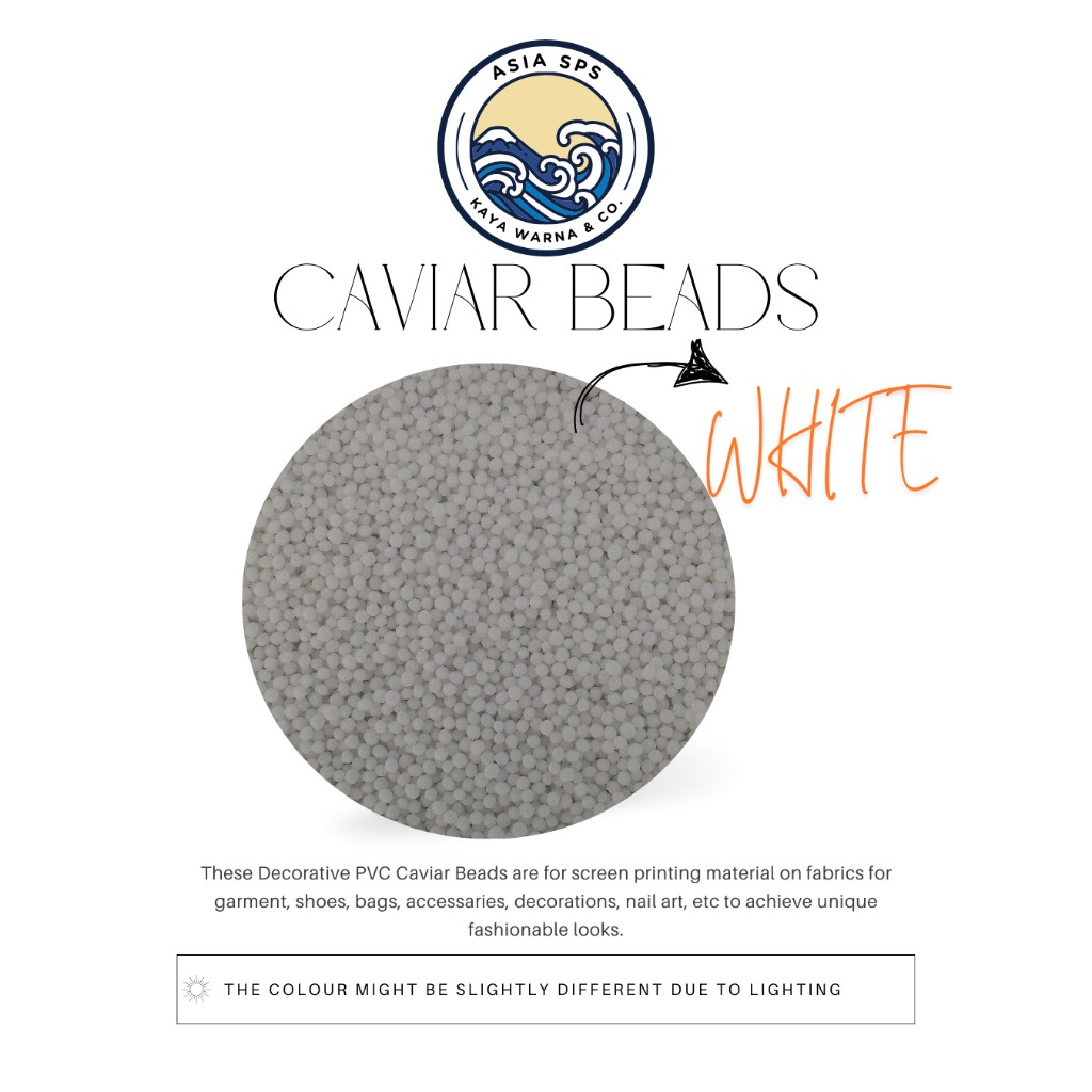 White Caviar Beads Caviar Special Effect Textile Screen Printing (100g ...