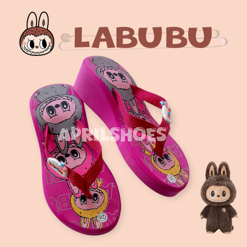 Labubu children's wedge sandals pack 3 cm high LABUBU children's ...