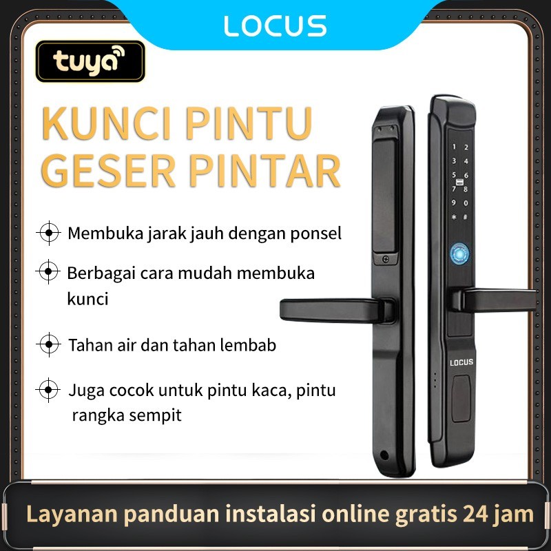 Locus S3 Wifi Smart Door Lock, Sliding Door Lock, Glass, Fingerprint Digital Door Lock, Tuya App ...