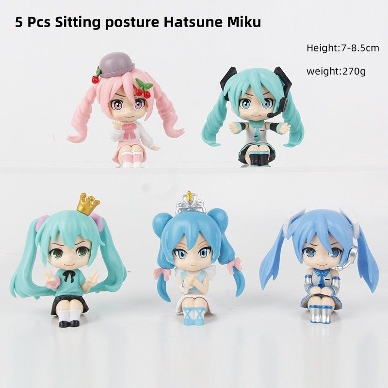 Hatsune MIKU ANIME CHIBI MIKU MODEL SITTING FIGURE TOPPER CAKE | Shopee ...