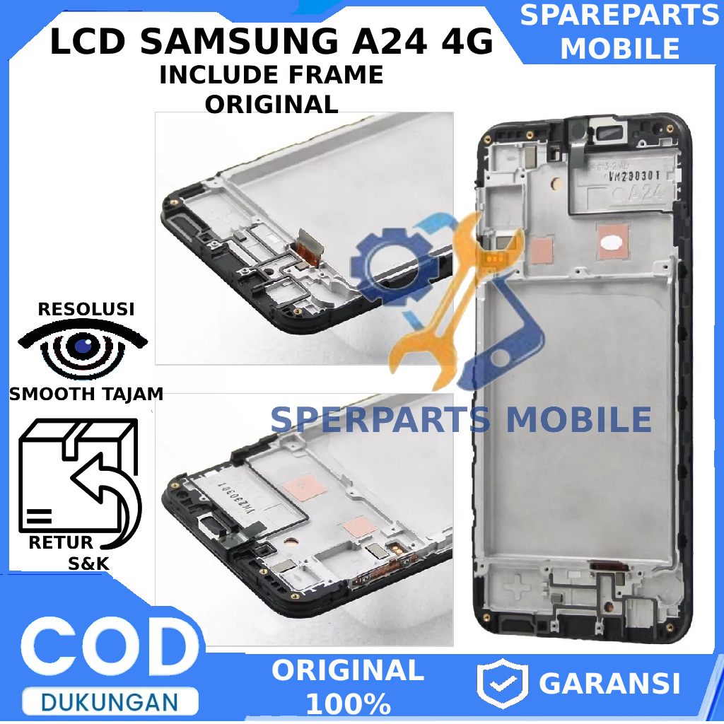 Samsung A24 / A245 TOUCHSCREEN LCD INCLUDES FRAME FULLSET GUARANTEE + BUBBLE PACKING | Shopee ...