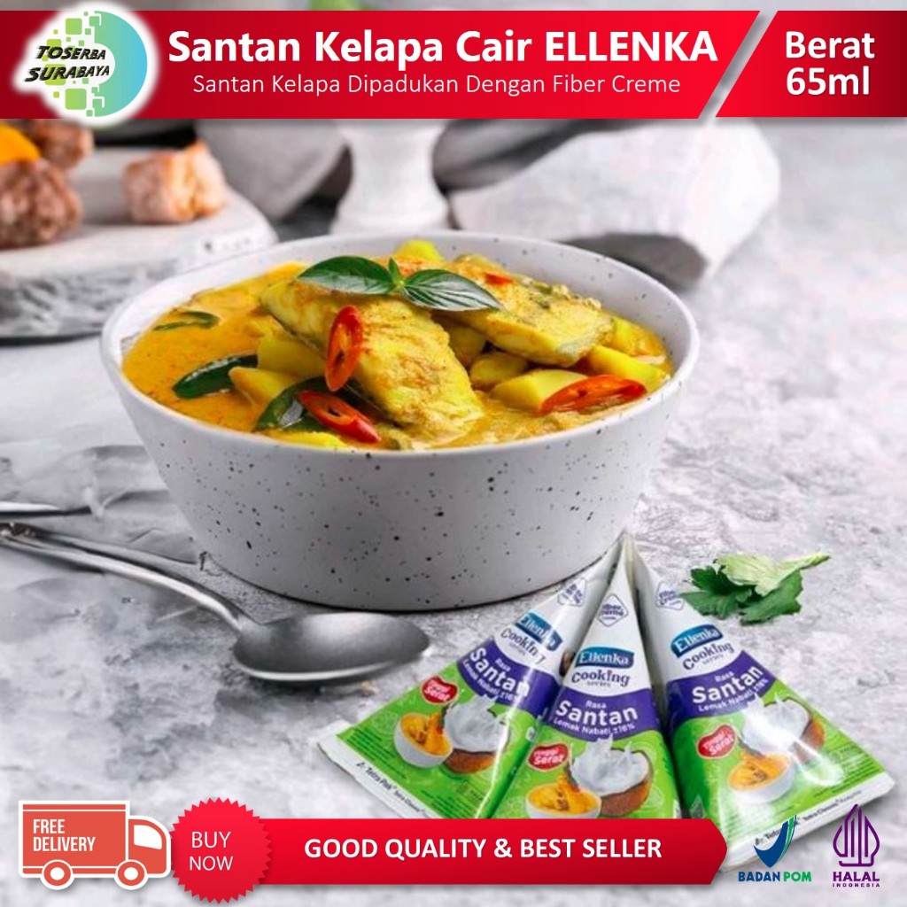 Ellenka Cooking Series Liquid Coconut Milk 65ml Ready to Use | Shopee ...