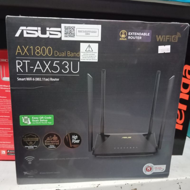 Asus RT-AX53U SMART WI-FI 6 EXTENDABLE ROUTER AX1800 DUAL BAND | Shopee Malaysia