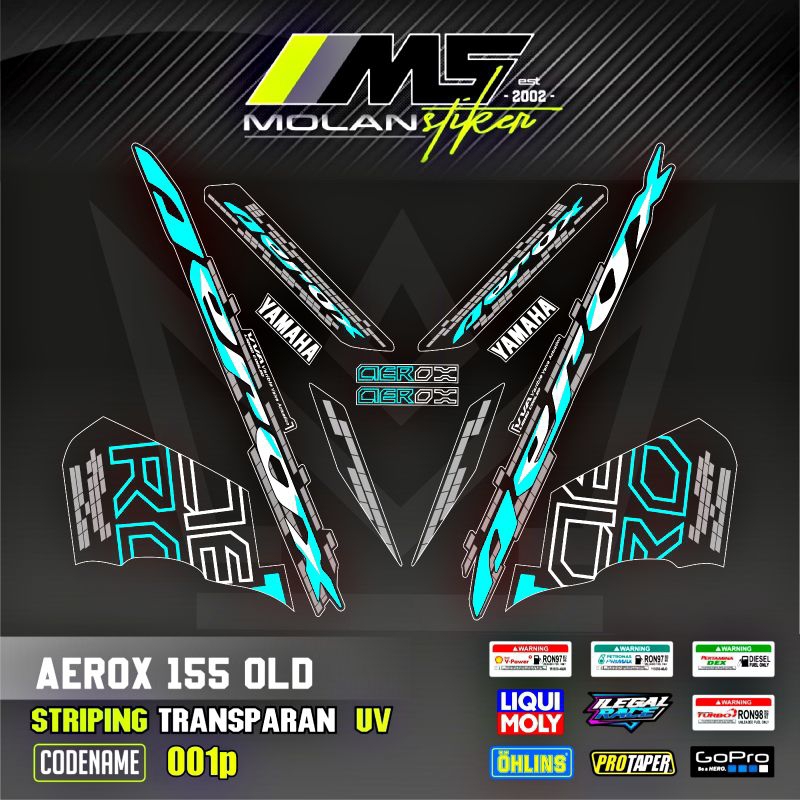 Decal Sticker Striping Transparent Variations Uv Aerox Old Aerox 155 ...