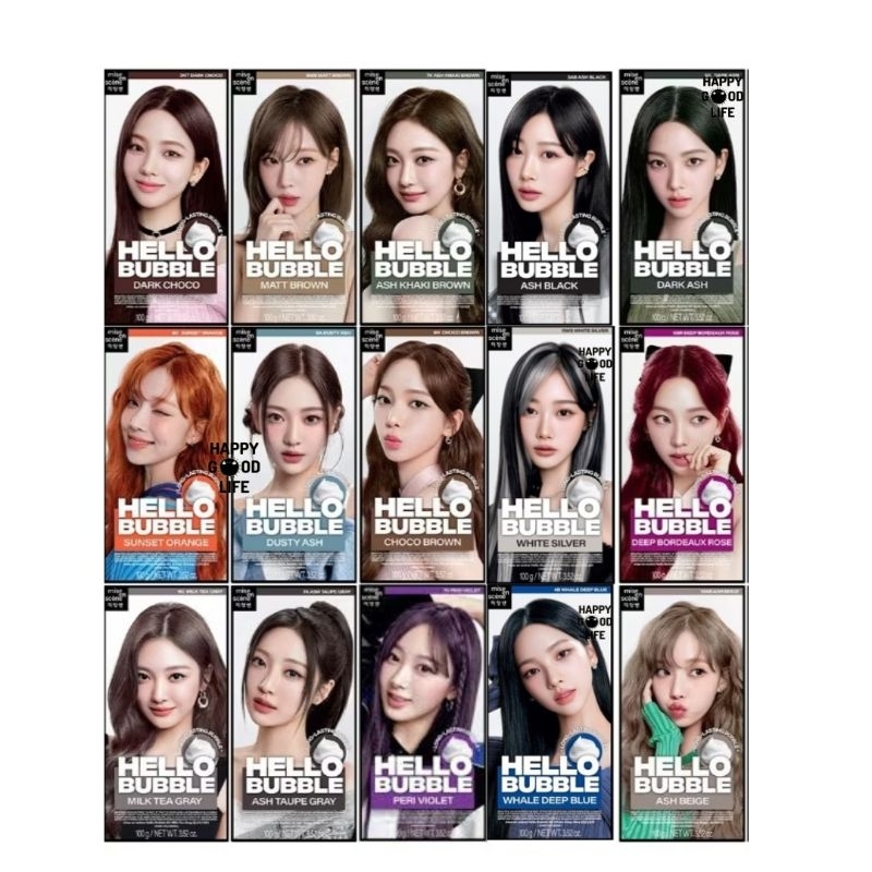 Mise en scene Hello Bubble (NEW Packaging) - Permanent Hair Dye ...