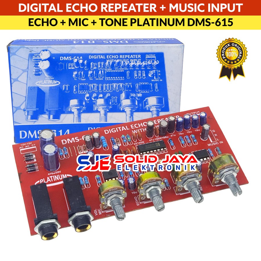 DIGITAL KIT ECHO REPEATER PLUS MUSIC INPUT DMS-614 DMS614 DMS 614 DIGITAL ECHO PLUS TONE CONTROL ...