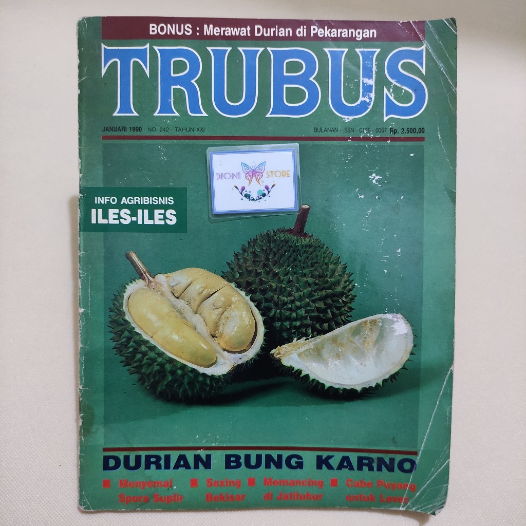 (ORIGINAL) Trubus Magazine - Durian Bung Karno (No.242 / January 1990) | Shopee Malaysia
