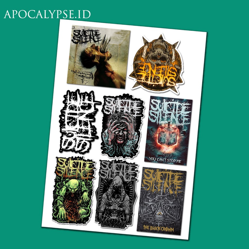 SUICIDE SILENCE PACK sticker - METAL MUSIC sticker DEATHCORE/ METALCORE ...