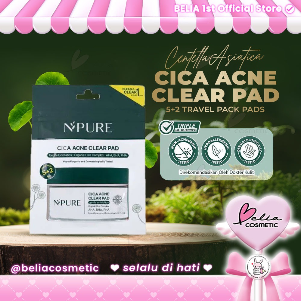 Belia NPURE Acne Clear Pad Cica Sachet | Exfoliating Cotton | Shopee ...