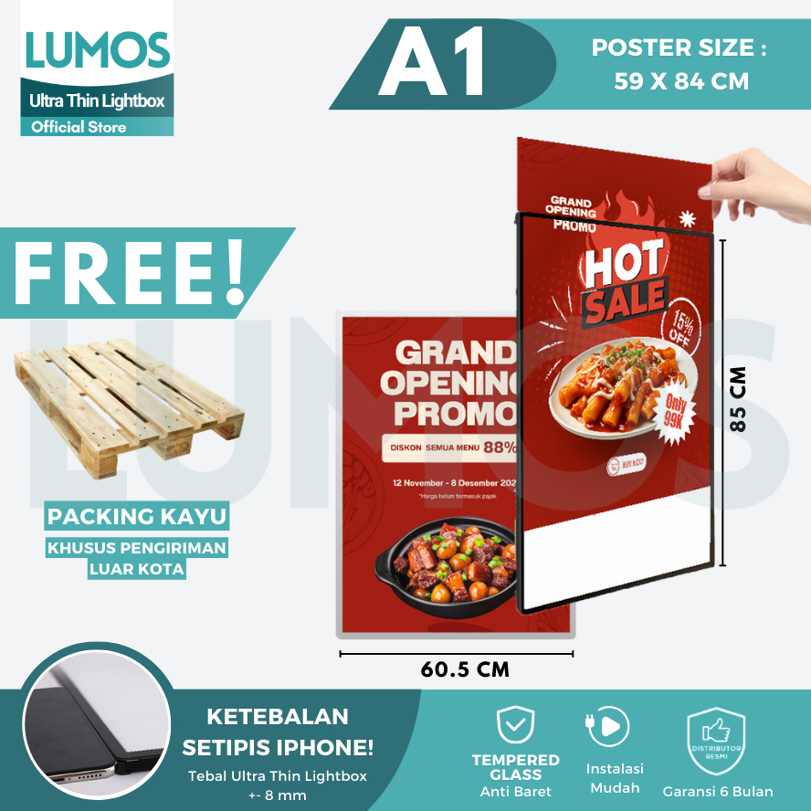 Ultra Thin Light Box A1 - Lumos 1.0 | Led Frame Advertising Portable ...