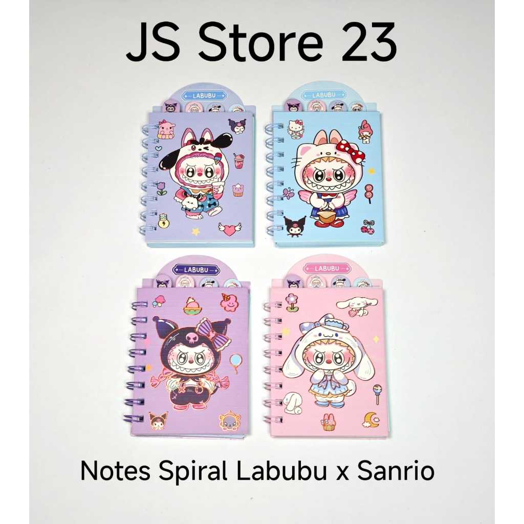 Labubu x Sanrio Small Spiral Notebook / Labubu Spiral Notebook / Small ...