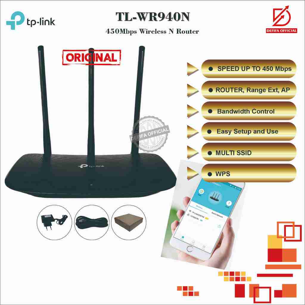 Tp-link TL-WR940N 450Mbps Wireless N Router Wifi Router Modem | Shopee ...