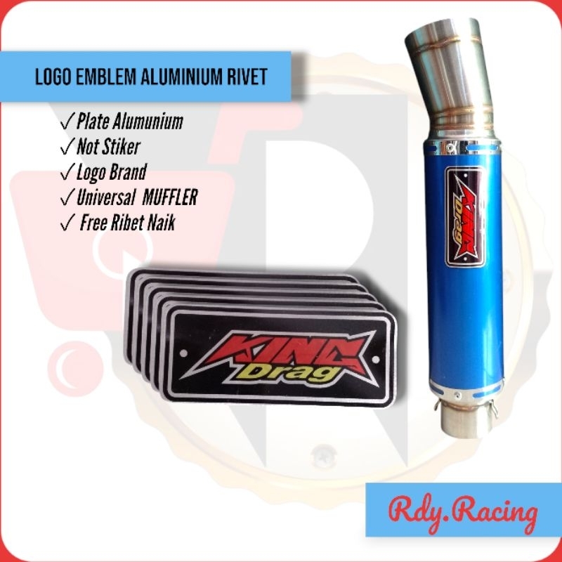 Rdy.racing Logo KingDrag Emblem Aluminum Rivet Not Sticker / Brand Logo ...
