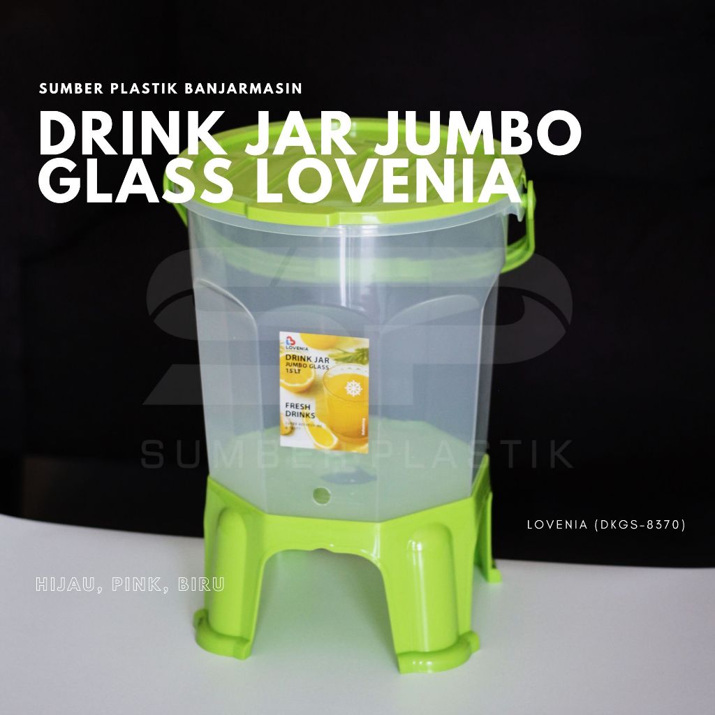 Dkgs8370 Lovenia Drink Jar Jumbo Glass 15 Liter 15L LT Faucet Dispenser ...
