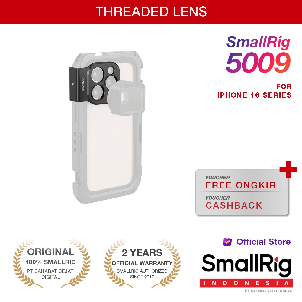 Smallrig 17mm Threaded Lens Backplate for iPhone 16 Series Cage 5009 ...