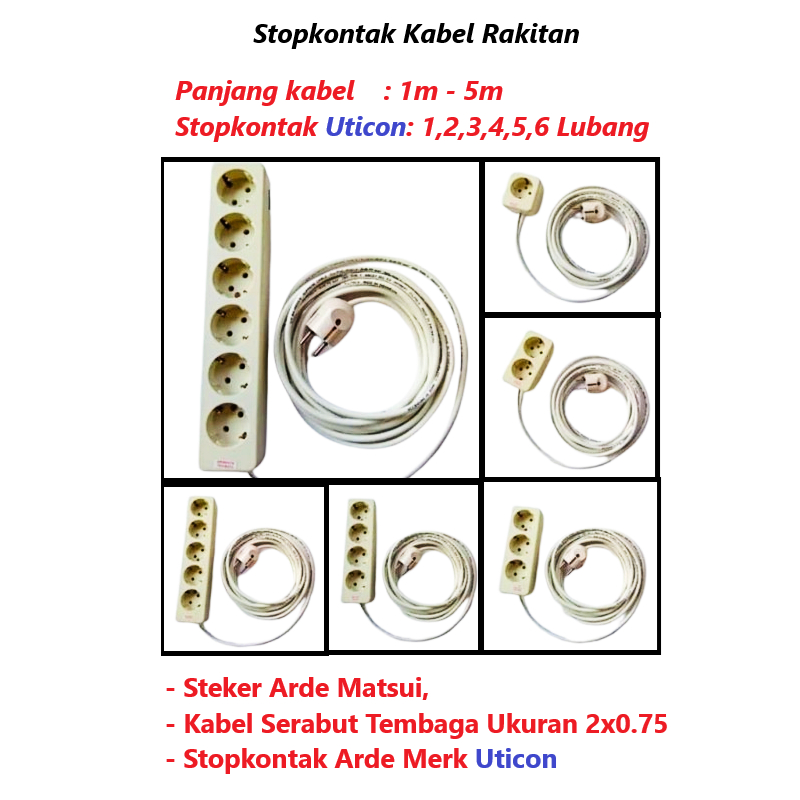 Matsui UTICON Assembled Cable Outlet 1,2,3,4,5 meters | Shopee Malaysia