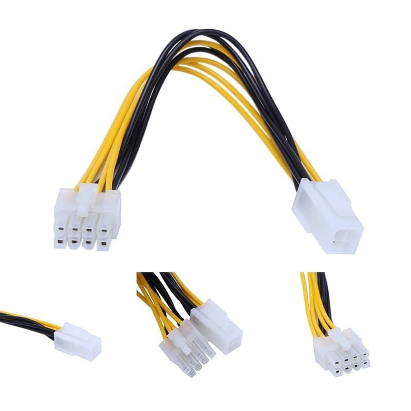 ATX power cable 4 pin to 8 pin ATX extension for PSU to Mobo | Shopee ...
