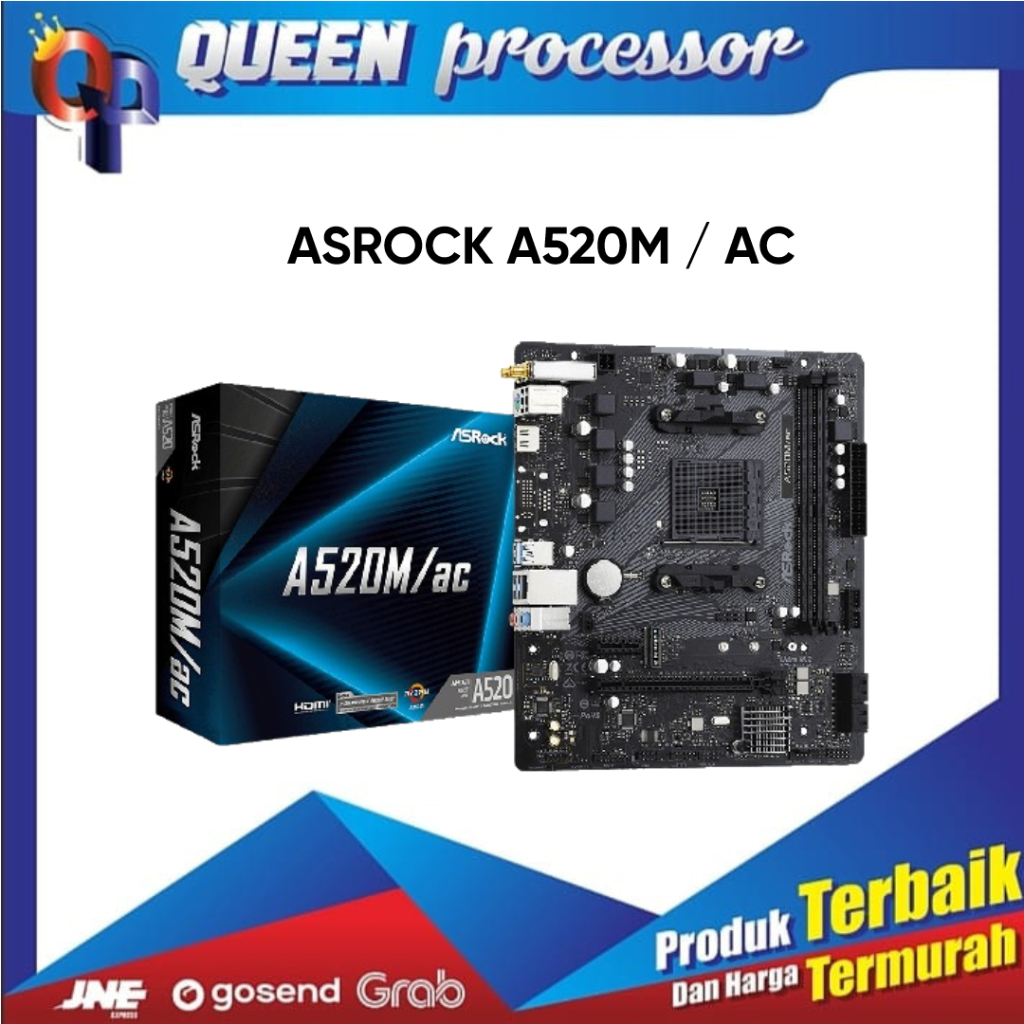 Motherboard ASROCK A520M / AC ( AM4 / A520 / DDR4 ) | Shopee Malaysia