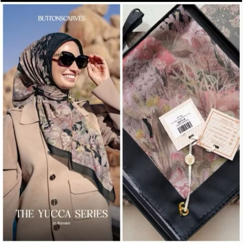 Rectangular Hijab Yucca Buttonscarves Rectangular Hijab | Shopee Malaysia