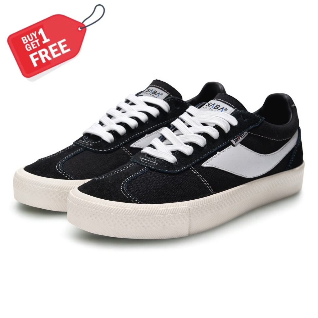 Saba Brazilian Black White Basic - Men's and Women's Sneakers | Shopee ...