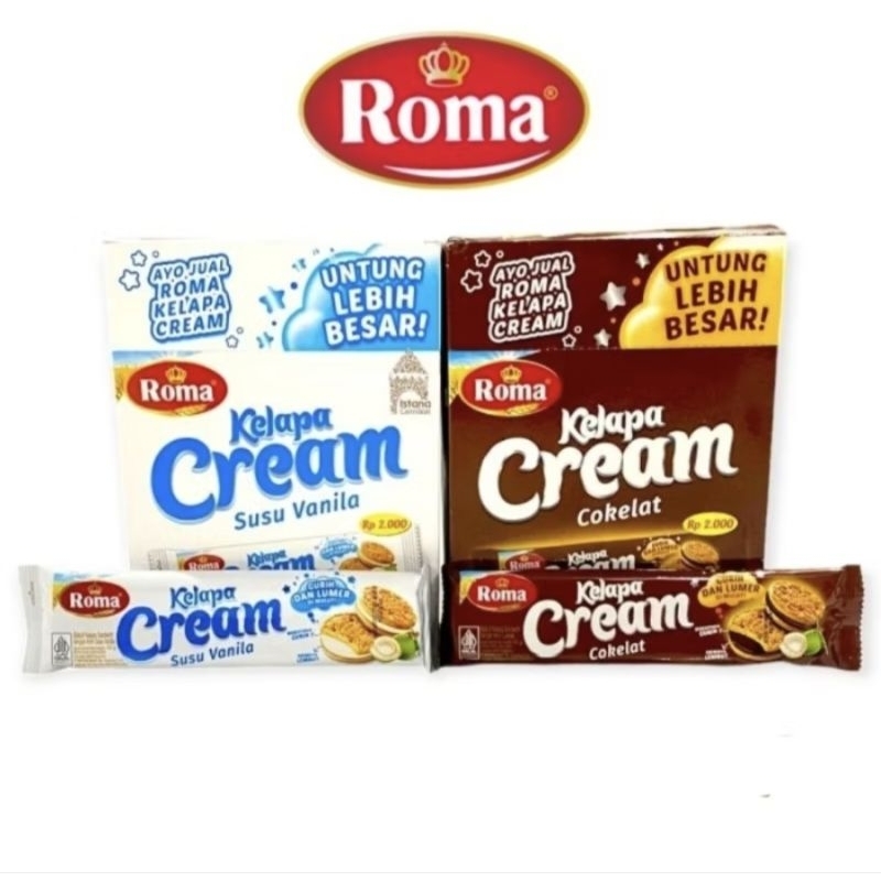 (BOX) COCONUT ROMA CREAM CONTAINS 12 SACHETS/KELAPA CREAM BOX | Shopee ...