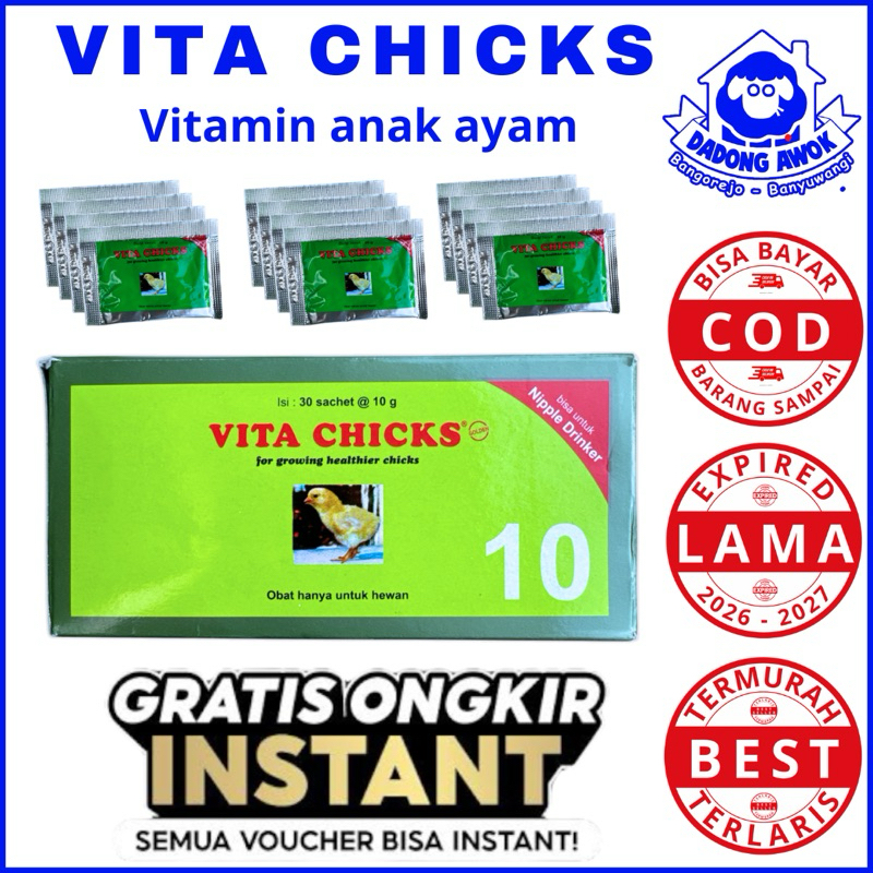 Vita chicks 10 grams 1 box (30 sachets x 10 gr) Vitachick Chicken ...