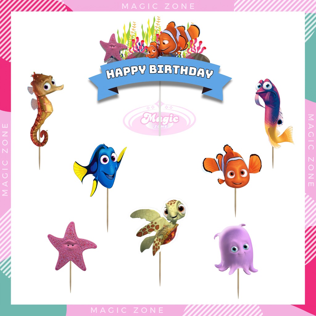 Cake Topper/dinosaur character Topper/ Nemo/ Donald duck/ The lion king ...