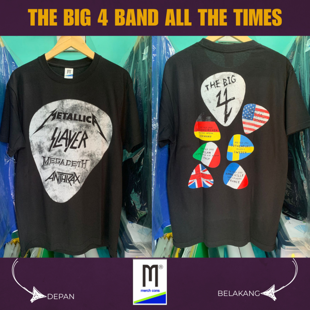 Limited STOCK / KAOS BAND THE BIG 4 BAND ALL TIMES METALLICA SLAYER ...