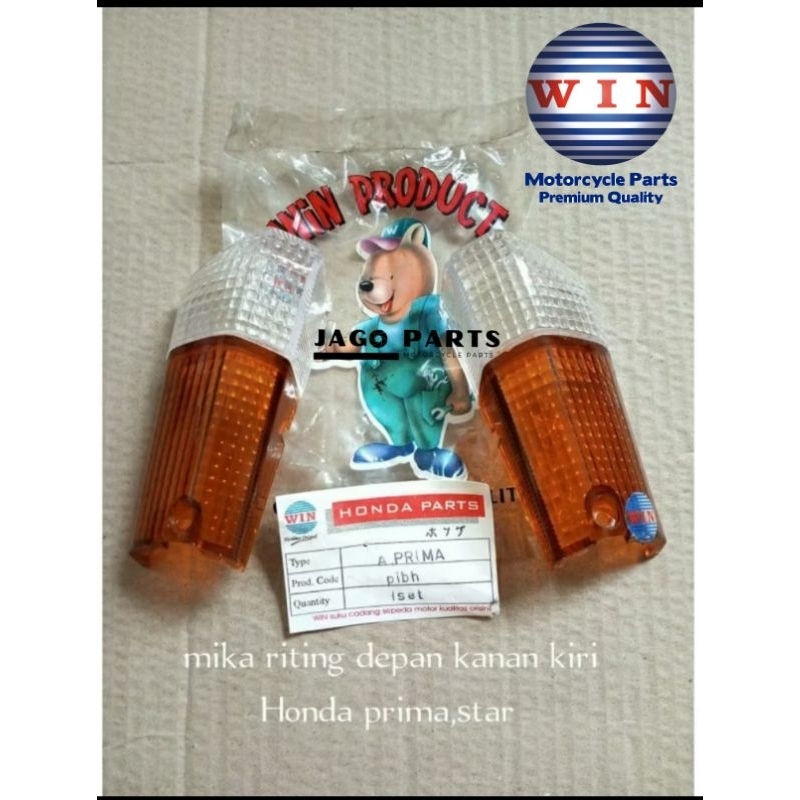 Honda prima/Star front turn signal glass mica... price for 1 set ...