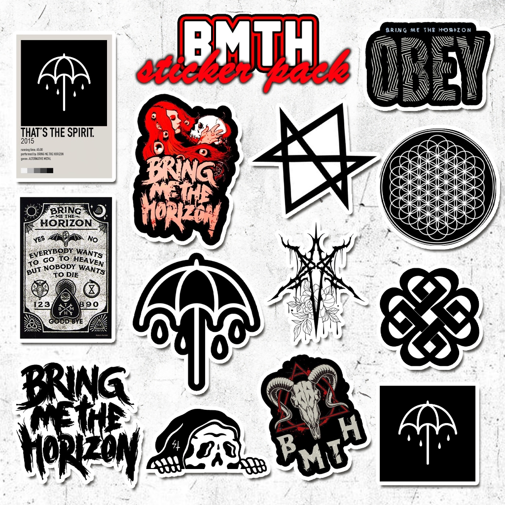 Me THE HORIZON BMTH BRING BAND STICKER | Waterproof ANTI FADE 100% ...