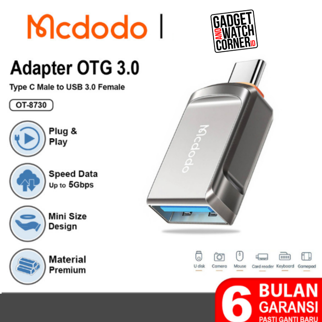 Mcdodo OT-8730 USB 3.0 to Type C Data Transmission OTG Adapter | Shopee ...