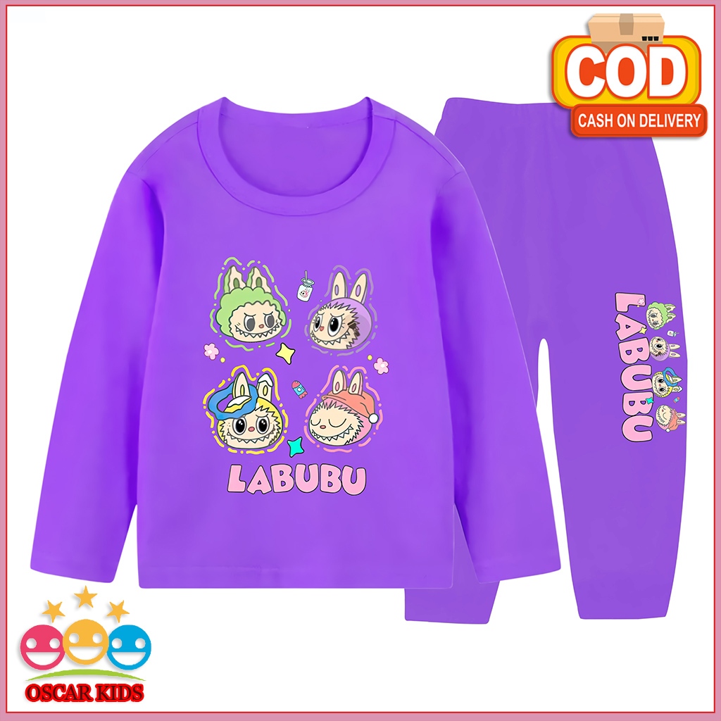Labubu Children's Clothes Pajamas Labubu Girls' Sleepwear Long Sleeve ...