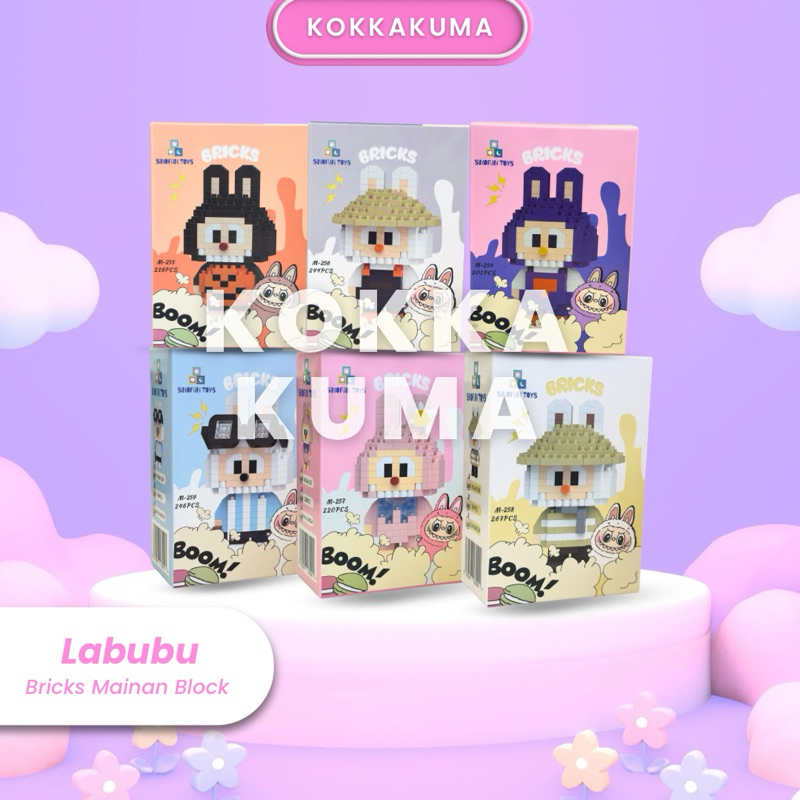 ( Kkm ) Labubu Bricks BOOM Series Children's Toy Blocks Cute Cartoon ...