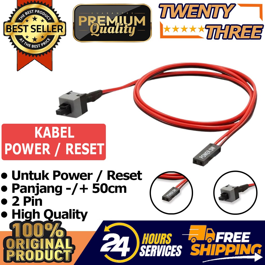 TOMBOL Front Panel Cable Switch Power Button Reset Button PC CPU ...