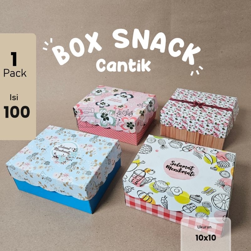 100 pcs / 10x10 / Beautiful Snack Box / Beautiful Cake Box / Cake Box ...