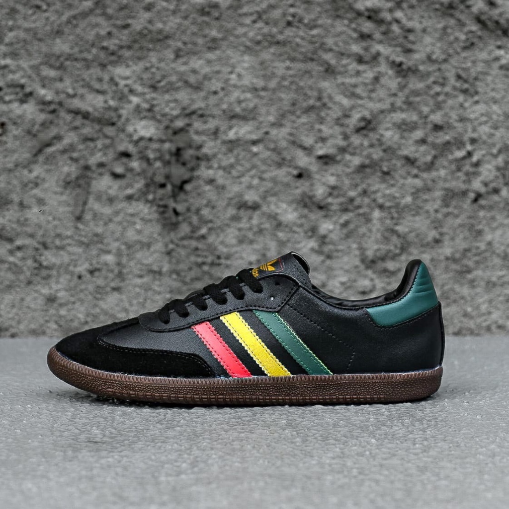 Adidas SAMBA OG RASTA SHOES ORIGINAL BLACK RED YELLOW GREEN GUM ...