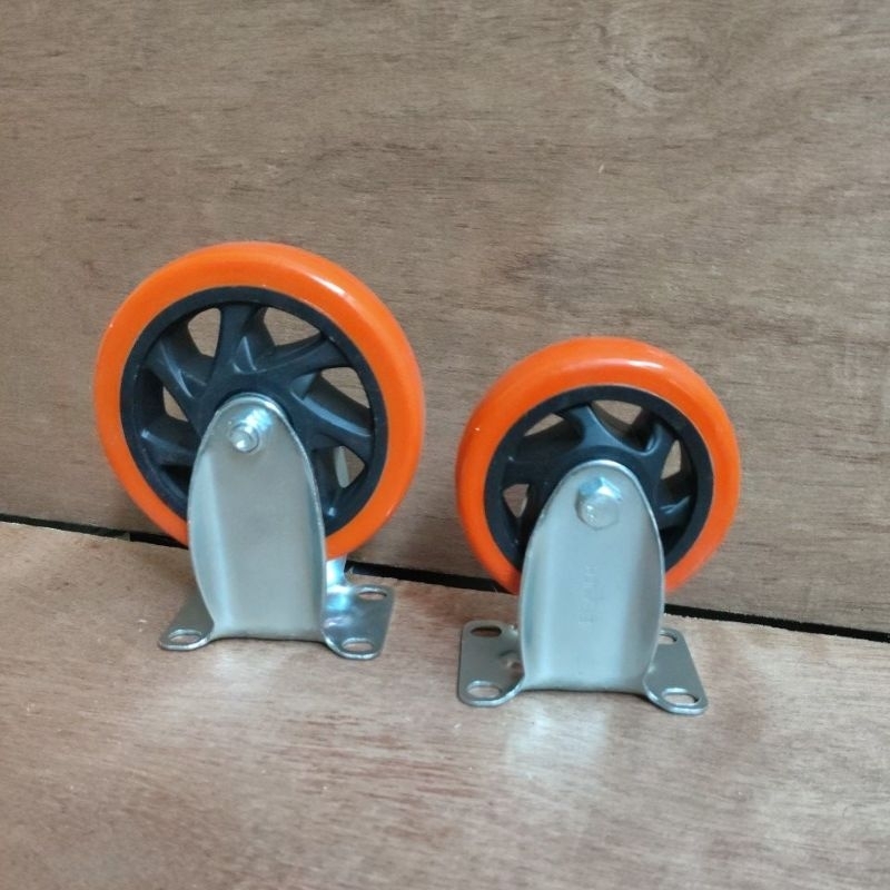 Pu ORANGE TROLY WHEELS 4 AND 5 INCH | Shopee Malaysia