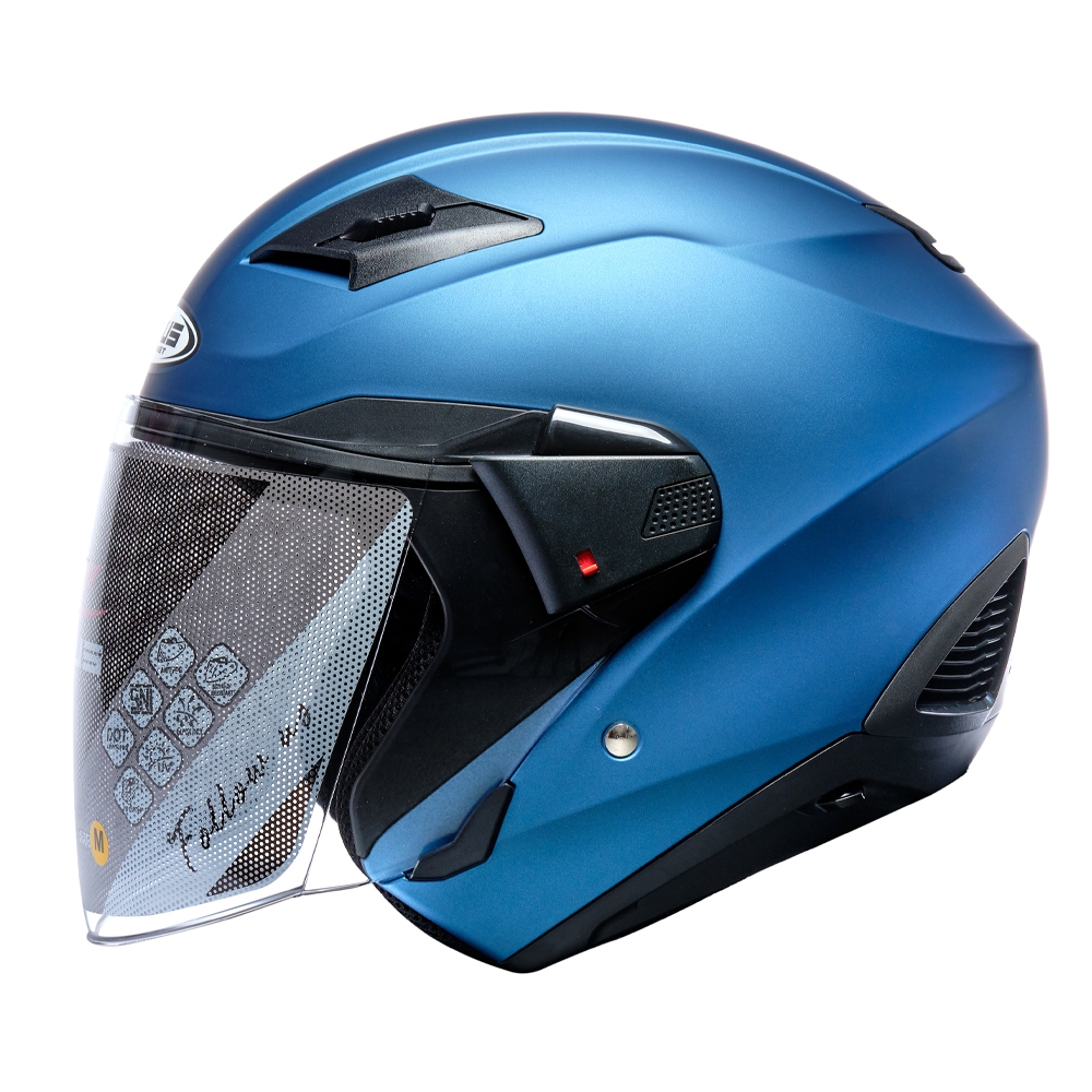 Zeus 611 Matt Blue Doff Plain Double Visor SNI DOT Helmet | Shopee Malaysia