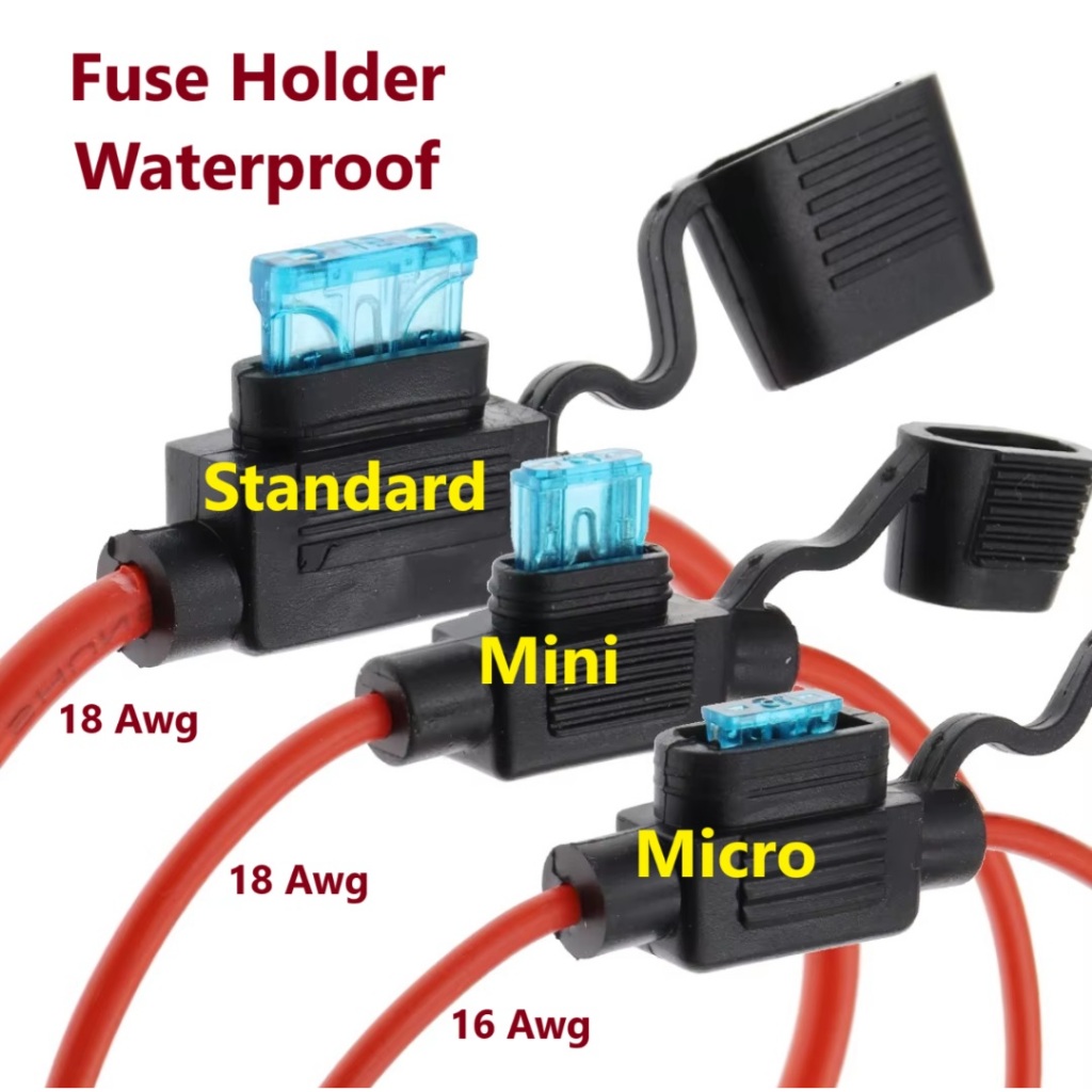Fuse Holder / WATERPROOF Fuse Housing 18 Awg Standard, Mini, Micro ...