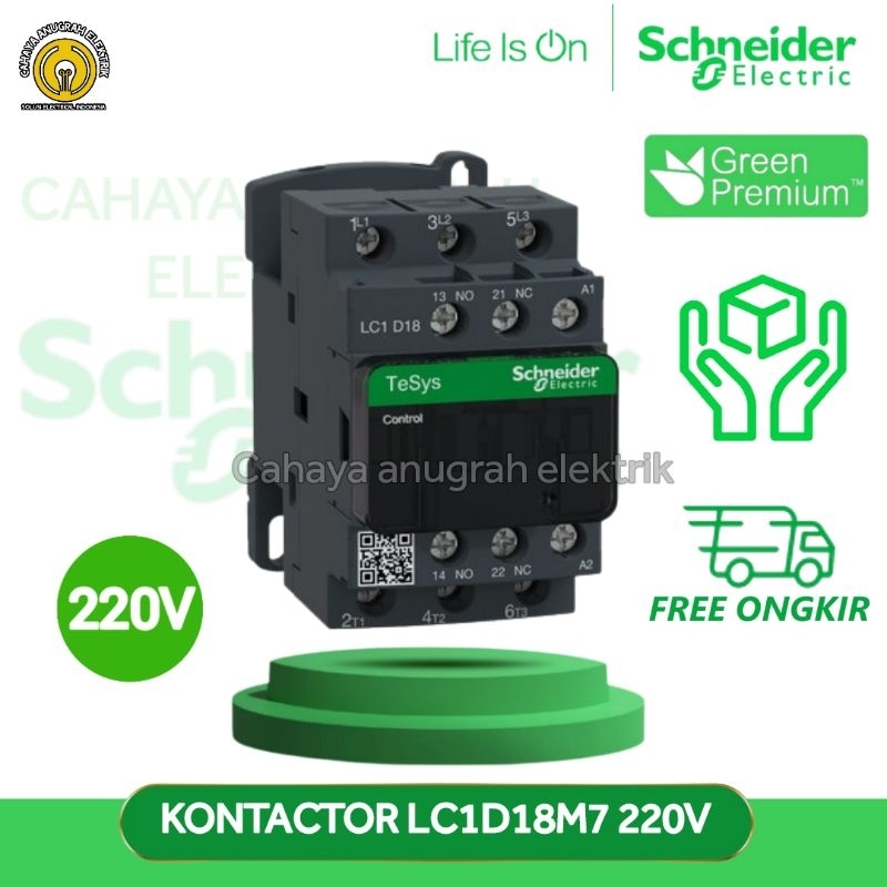 Schneider TeSys D LC1D18M7 18 ampere CONTACTOR / CONTACTOR LC1D18 M7 ...