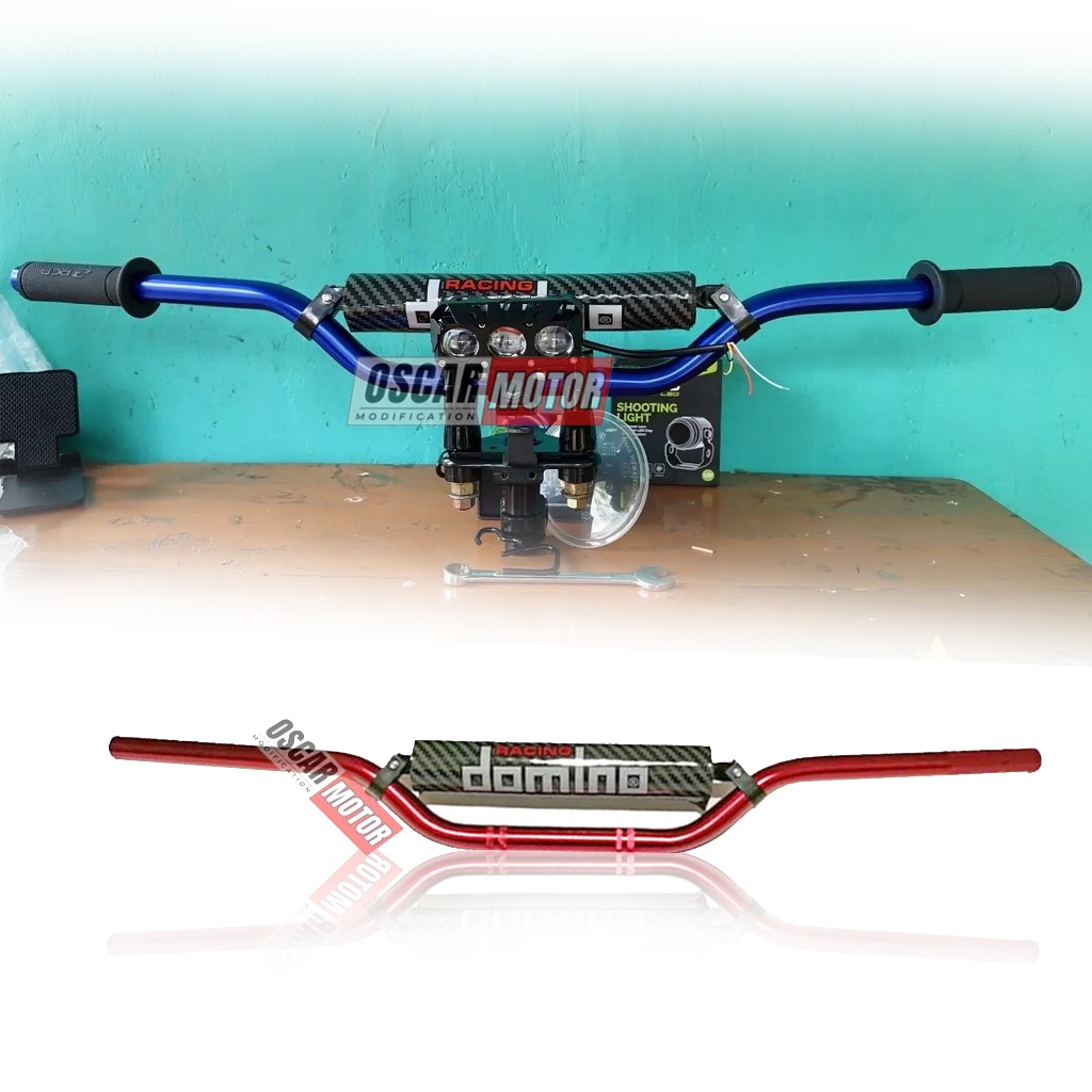 Renthal DOMINO FATBAR HANDLEBAR FULL CNC DMN PLUS FOAM STABILIZER ...