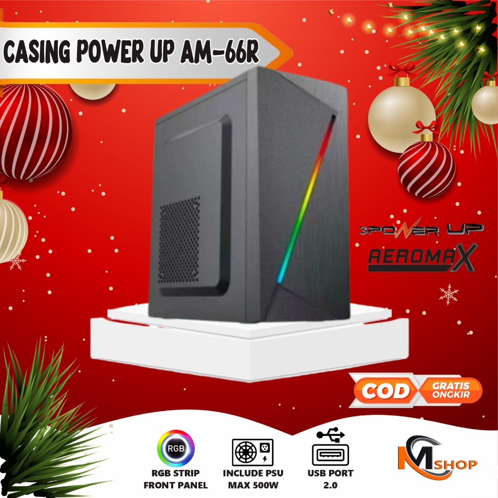 Aeromax Micro ATX POWER UP PC Casing with PSU 500W | Shopee Malaysia