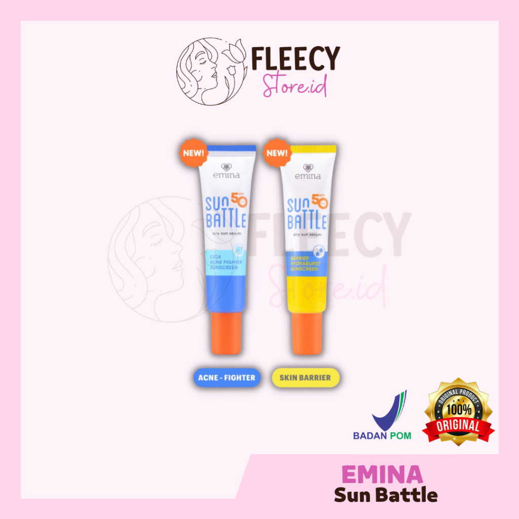 MATAHARI Emina Sun Battle SPF 50 PA++++ Airy Sun Serum Cica Acne ...