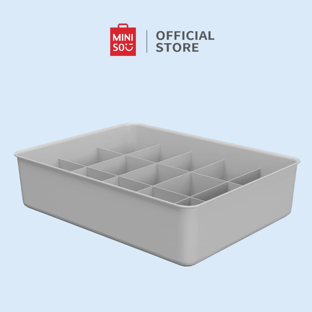 Miniso Sock Storage Box 15-Cell Sock Organizer Box Foldable Closet ...