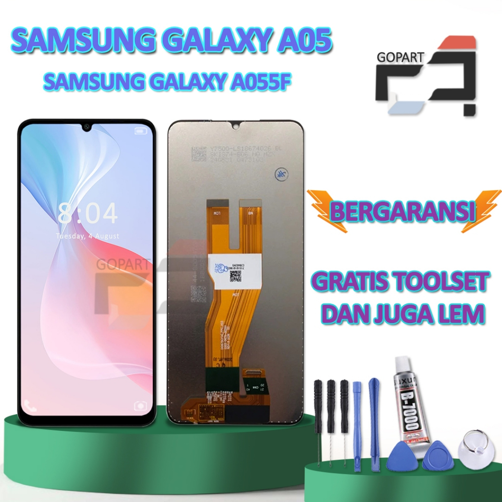 Lcd SAMSUNG GALAXY A05 A055F FULLSET FREE TOUCHSCREEN TOOLSET+LCD GLUE ...